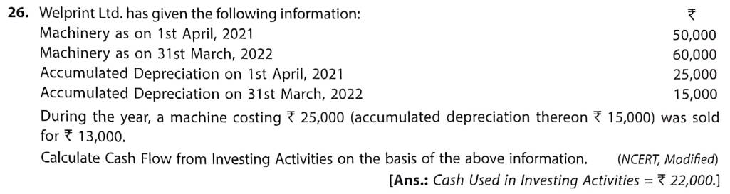 Solution of Q 26 Cash Flow Statements TS Grewal 2022-23 [CBSE] - CBSE ...
