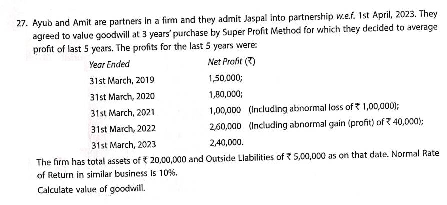 [ISC] Q. 27 Solution of Goodwill TS Grewal ISC 2023-24 Edition - CBSE ...