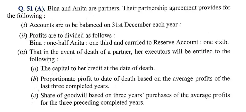 DK Goel Solutions ISC Q 51 Chapter 4 Retirement or Death of Partner Class 12 ISC [2023-24 ...