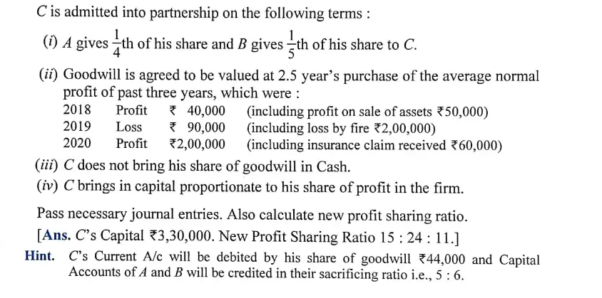 DK Goel Solutions ISC Q 70 Chapter 3 Admission of a Partner Class 12 ISC [2023-24] - CBSE Commerce